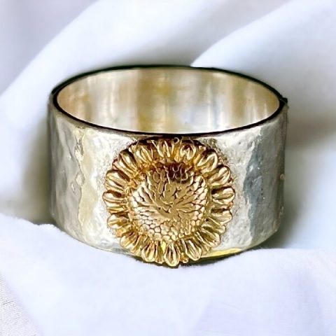 Earth Grace Sunflower Ring - Flintski Jewelry